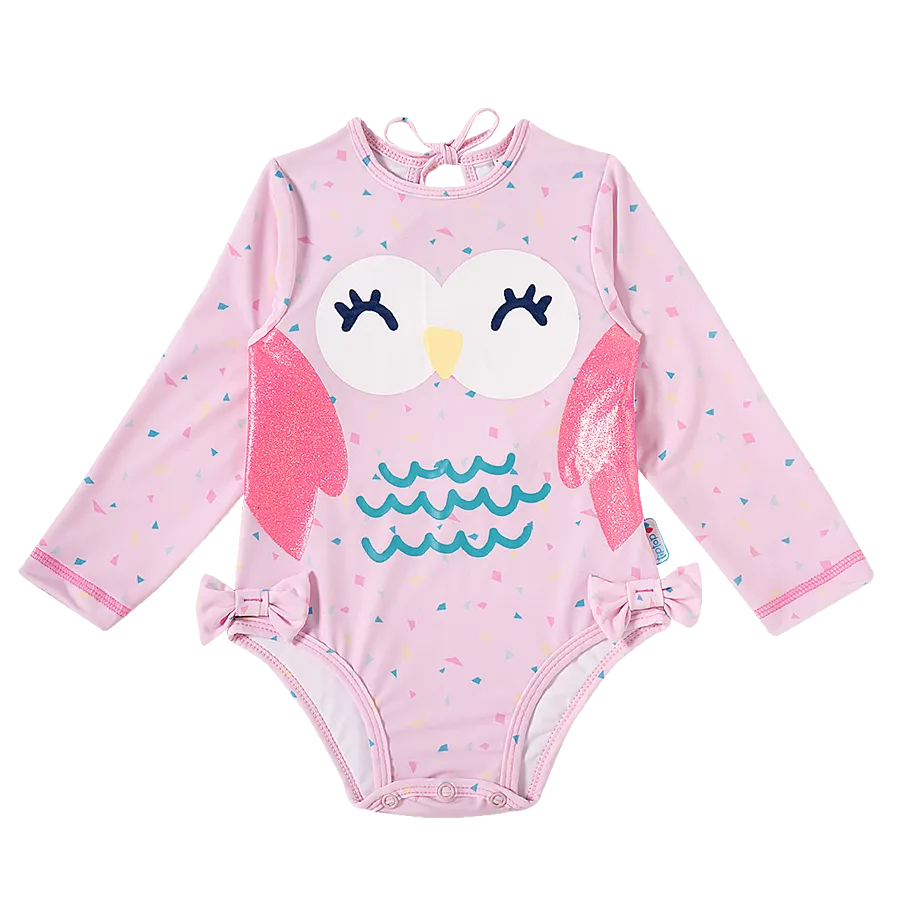 BODY PRAIA CORUJA ELASTANO BEBÊ PROTEÇÃO UV 50+ - Body Praia Coruja ...