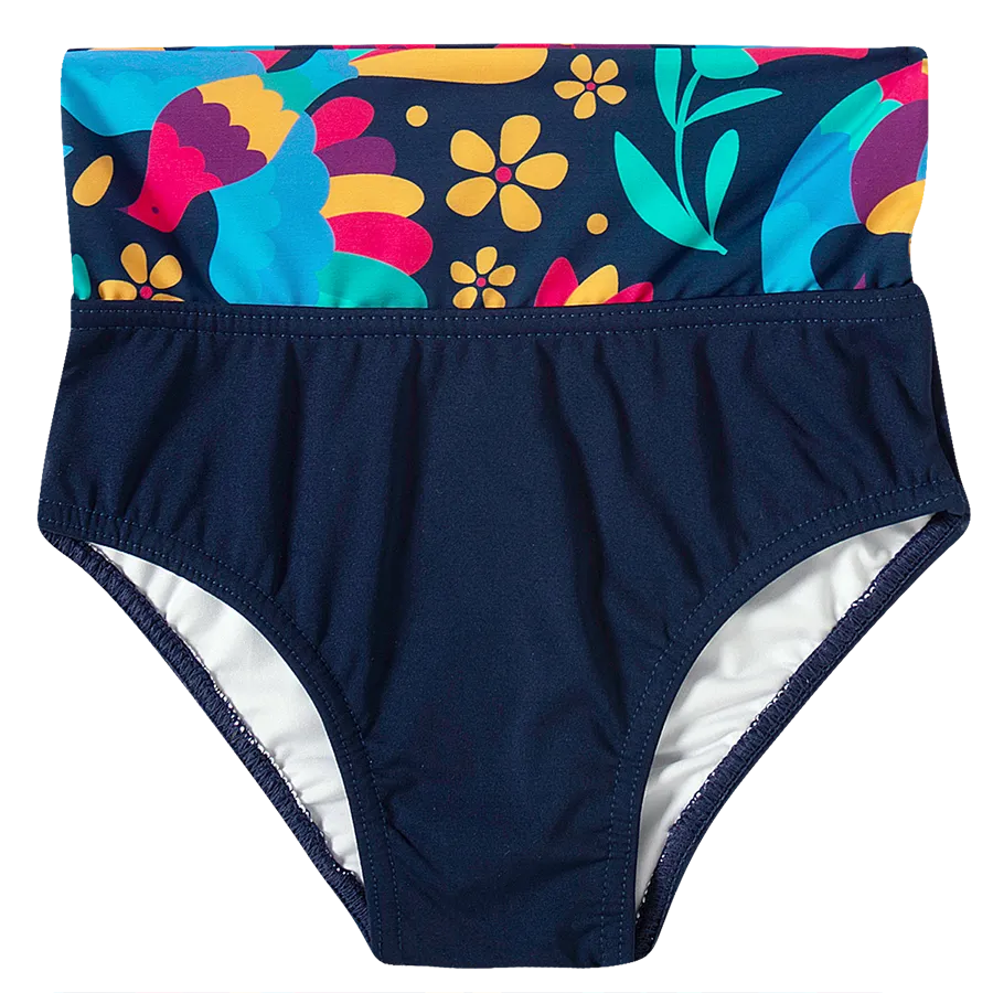 Top com Calcinha Praia Floral Mexicano Toddler Lycra Proteção UV 50 ...