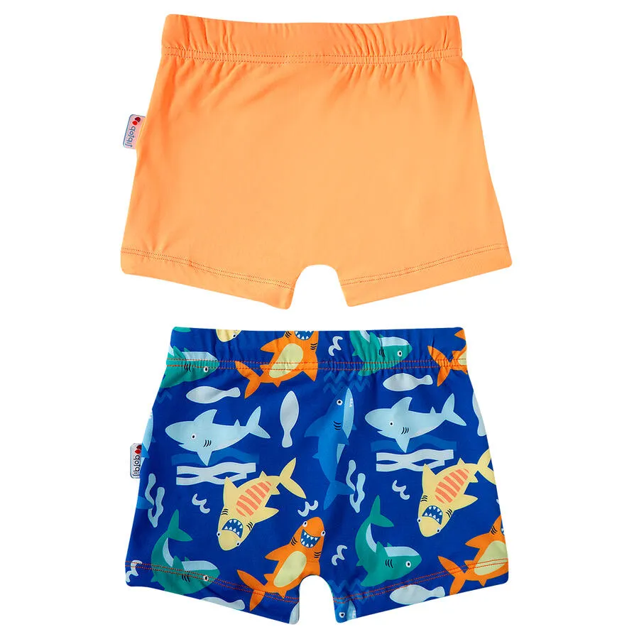 Kit praia 2 shorts kids tuba colors lycra proteção uv 50+ tip top