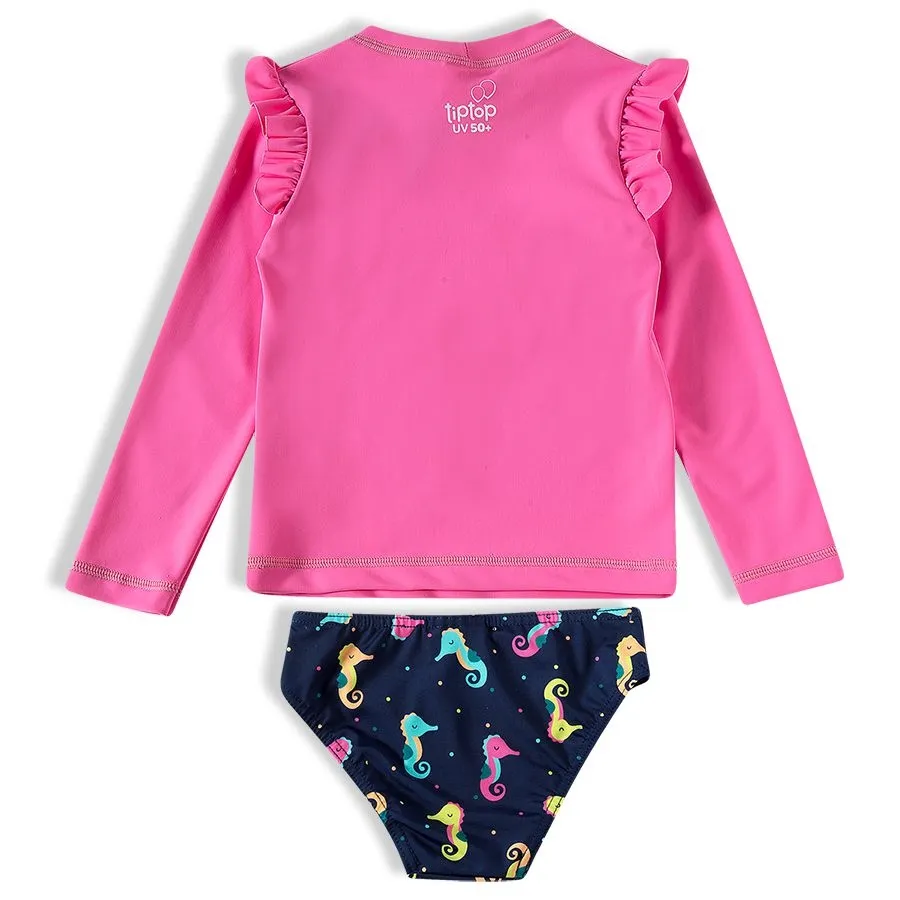 Conjunto Praia kids Cavalo Marinho E Babadinhos Proteção Uv50 ...