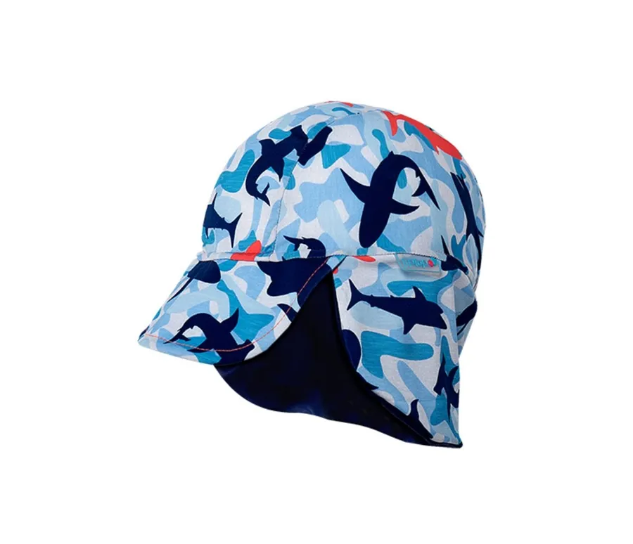 Boné Praia Tubarão lycra Kids Proteção UV50+ - Boné Praia Tubarão Lycra ...