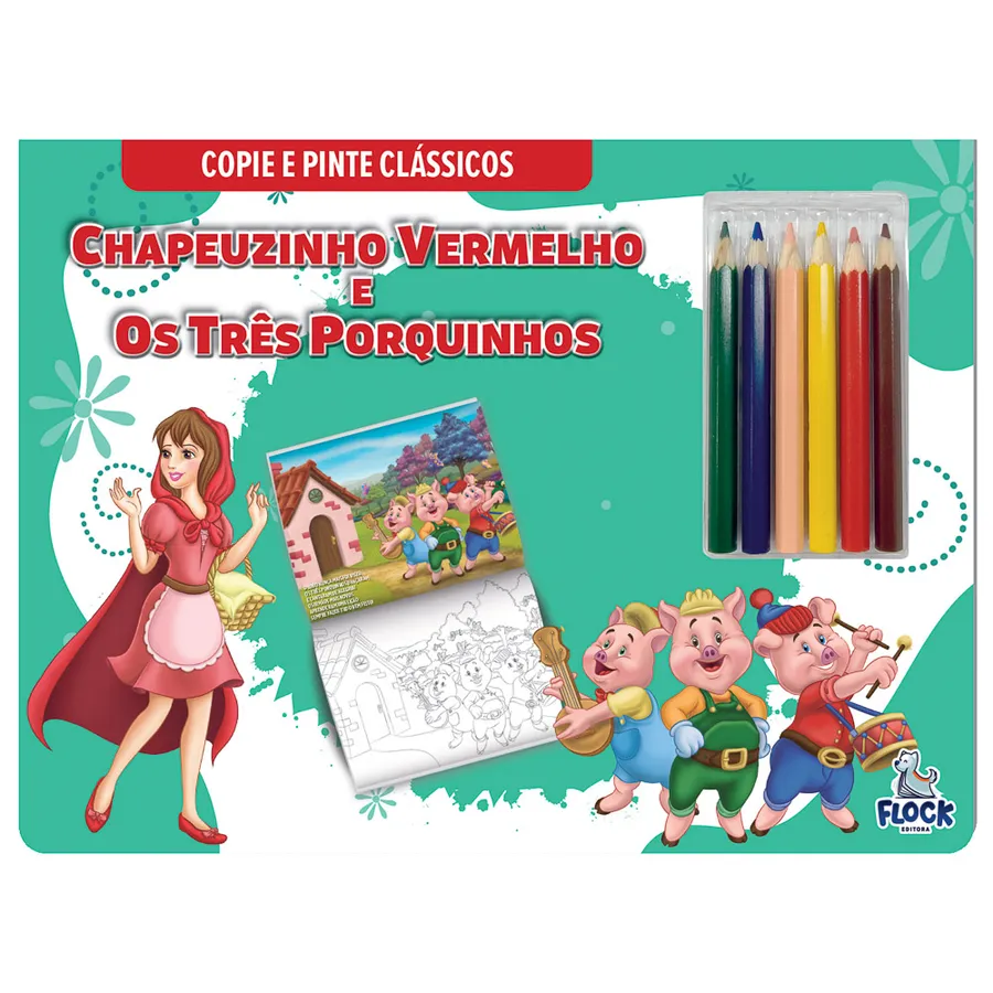 Livro Para Colorir Copie E Pinte Clássico Chapeuzinho Vermelho E Os ...