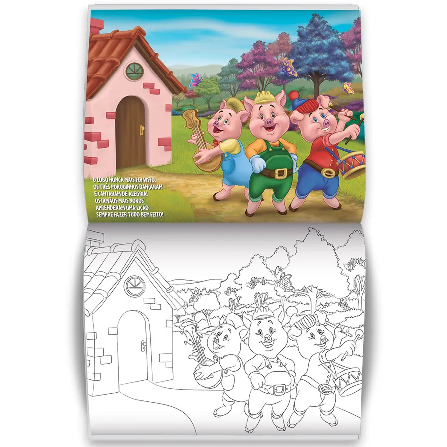 Livro Para Colorir Copie E Pinte Clássico Chapeuzinho Vermelho E Os ...