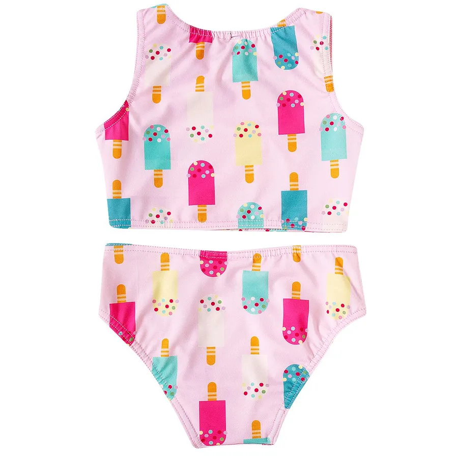 Top E Calcinha Praia Kids Picolé Elastano Proteção Uv 50+ Tip Top - Top ...