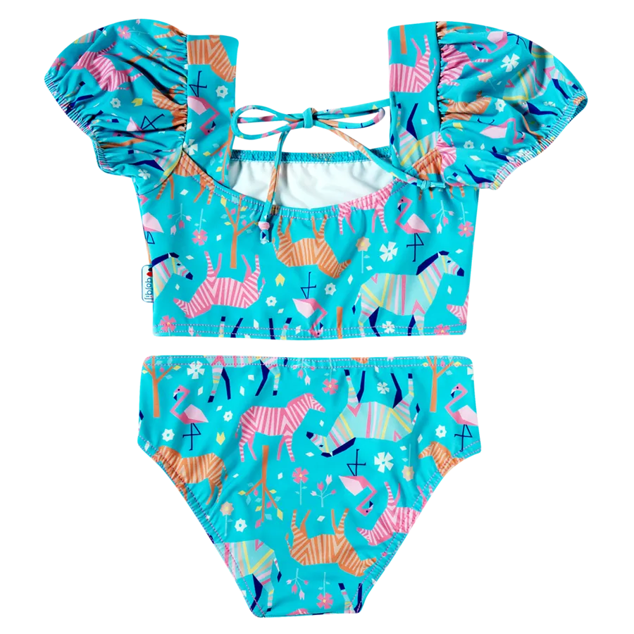 Biquíni Toddler Zebra Elastano Proteção Uv 50+ Tip Top